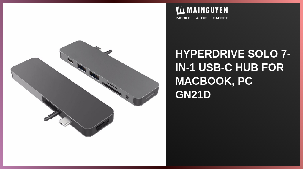 HyperDrive SOLO 7-in-1 USB-C Hub for MacBook, PC GN21D(A09214 ...