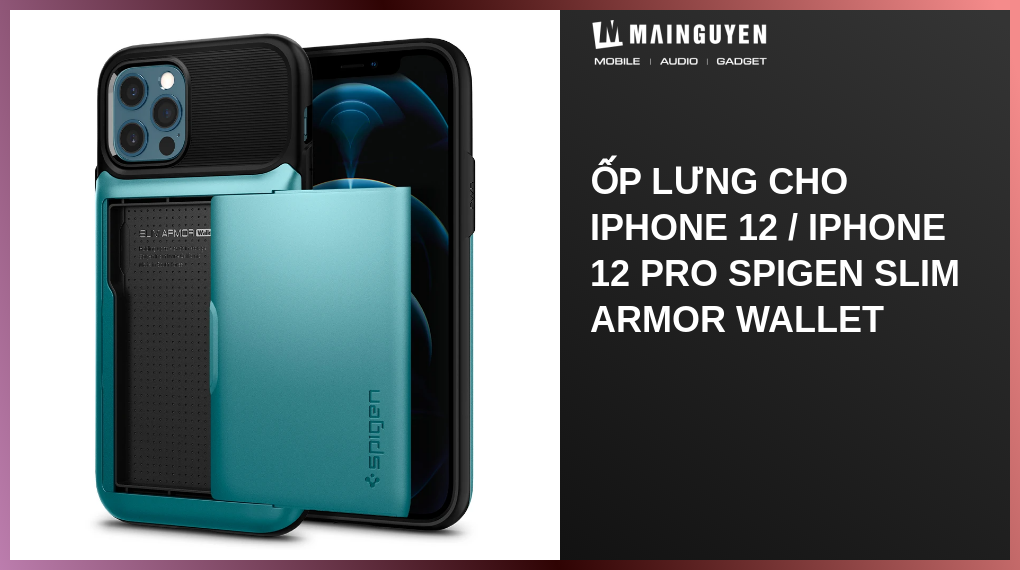 Ốp lưng cho iPhone 12 / iPhone 12 Pro Spigen Slim Armor Wallet(A13262 ...
