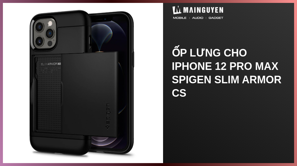 Ốp lưng cho iPhone 12 Pro Max Spigen Slim Armor CS(A13274) | mainguyen.vn