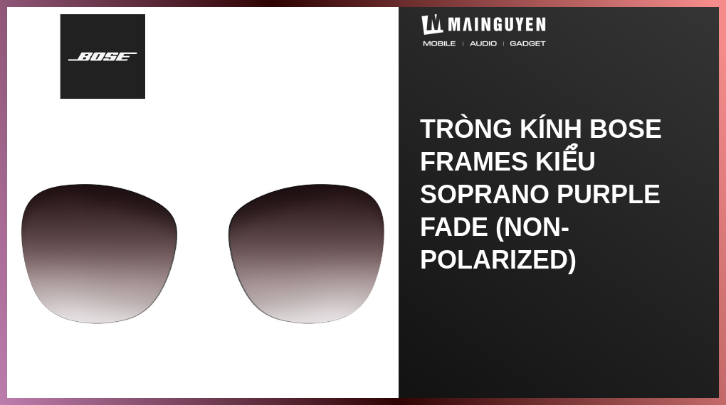 Tròng kính Bose Frames kiểu Soprano Purple Fade (Non-Polarized)(A13296 ...
