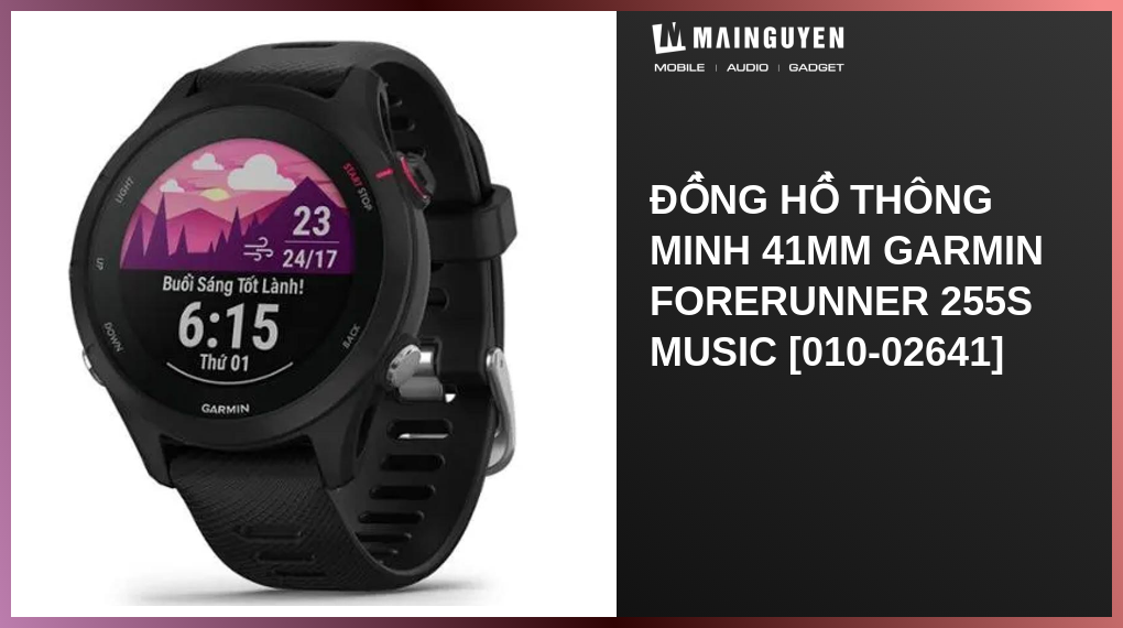 Đồng hồ thông minh 41mm Garmin Forerunner 255S Music [010-02641](O14899) | mainguyen.vn