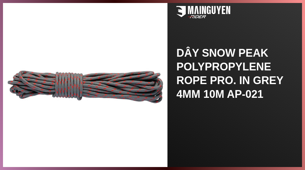 Dây Snow Peak Polypropylene Rope Pro. in Grey 4mm 10m AP-021(CO51758 ...