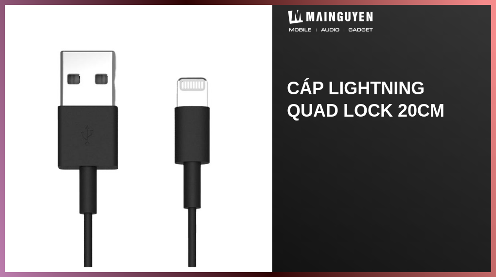 Cáp Lightning Quad Lock 20cm(PKT52054) | mainguyenrider.com