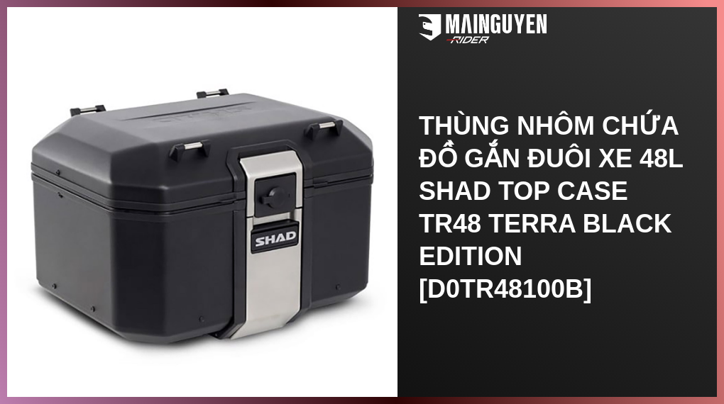 Thùng nhôm chứa đồ gắn đuôi xe 48L Shad Top Case TR48 Terra Black ...