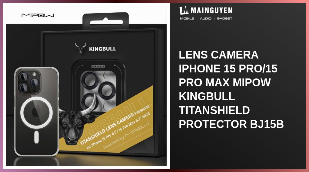Lens Camera iPhone 15 Pro/15 Pro Max Mipow Kingbull TitanShield ...