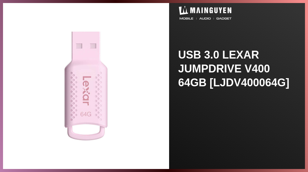 USB 3.0 Lexar JumpDrive V400 64GB [LJDV400064G](A57119) | mainguyen.vn