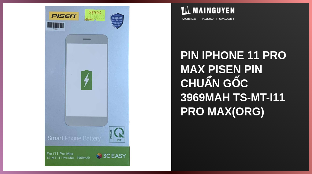Pin iPhone 11 Pro Max Pisen Pin Chuẩn Gốc 3969mAh TS-MT-I11 Pro Max(ORG ...