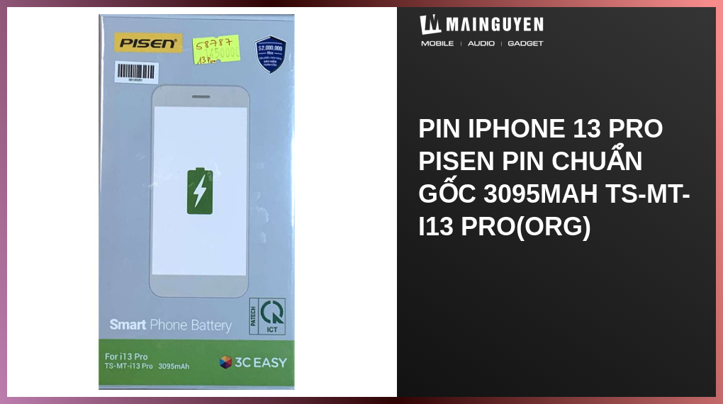 Pin iPhone 13 Pro Pisen Pin Chuẩn Gốc 3095mAh TS-MT-I13 Pro(ORG)(A58787 ...