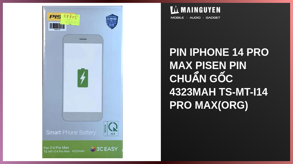 Pin iPhone 14 Pro Max Pisen Pin Chuẩn Gốc 4323mAh TS-MT-I14 Pro Max(ORG ...