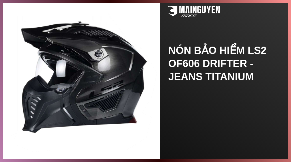 Nón bảo hiểm LS2 OF606 Drifter - Jeans Titanium(HMS59336 ...