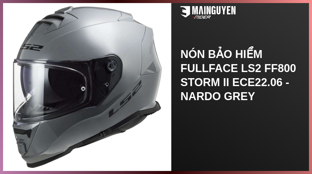 Nón bảo hiểm fullface LS2 FF800 Storm II ECE22.06 - Nardo Grey(HMS59349 ...