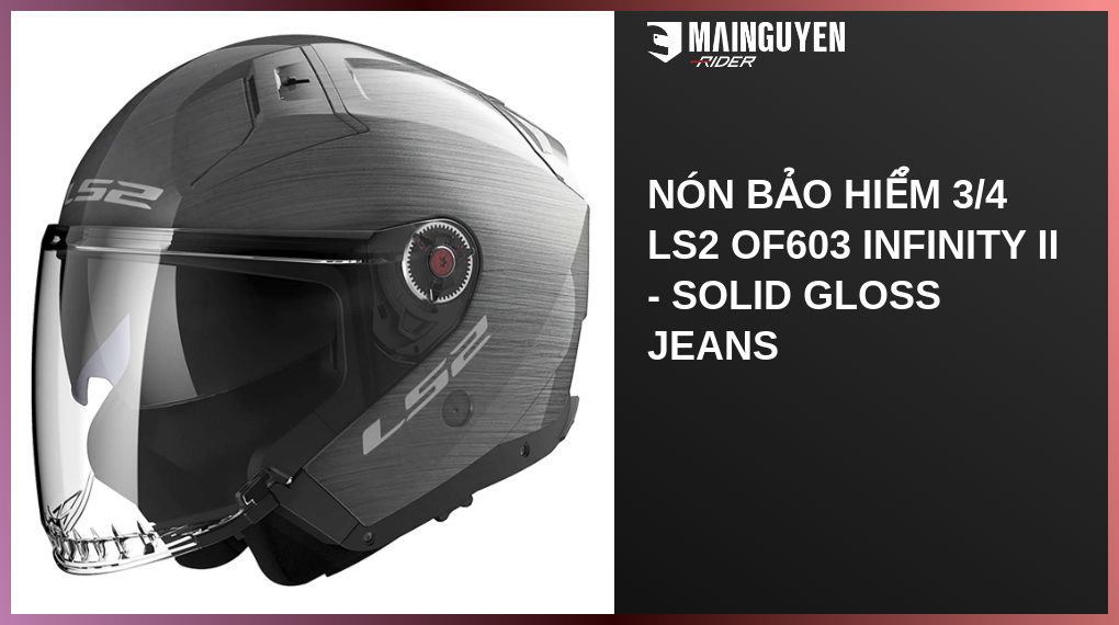 Nón bảo hiểm 3/4 LS2 OF603 Infinity II - Solid Gloss Jeans(HMS59368 ...