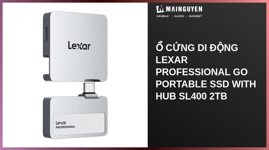 Ổ cứng di động Lexar Professional Go Portable SSD with Hub SL400 2TB ...